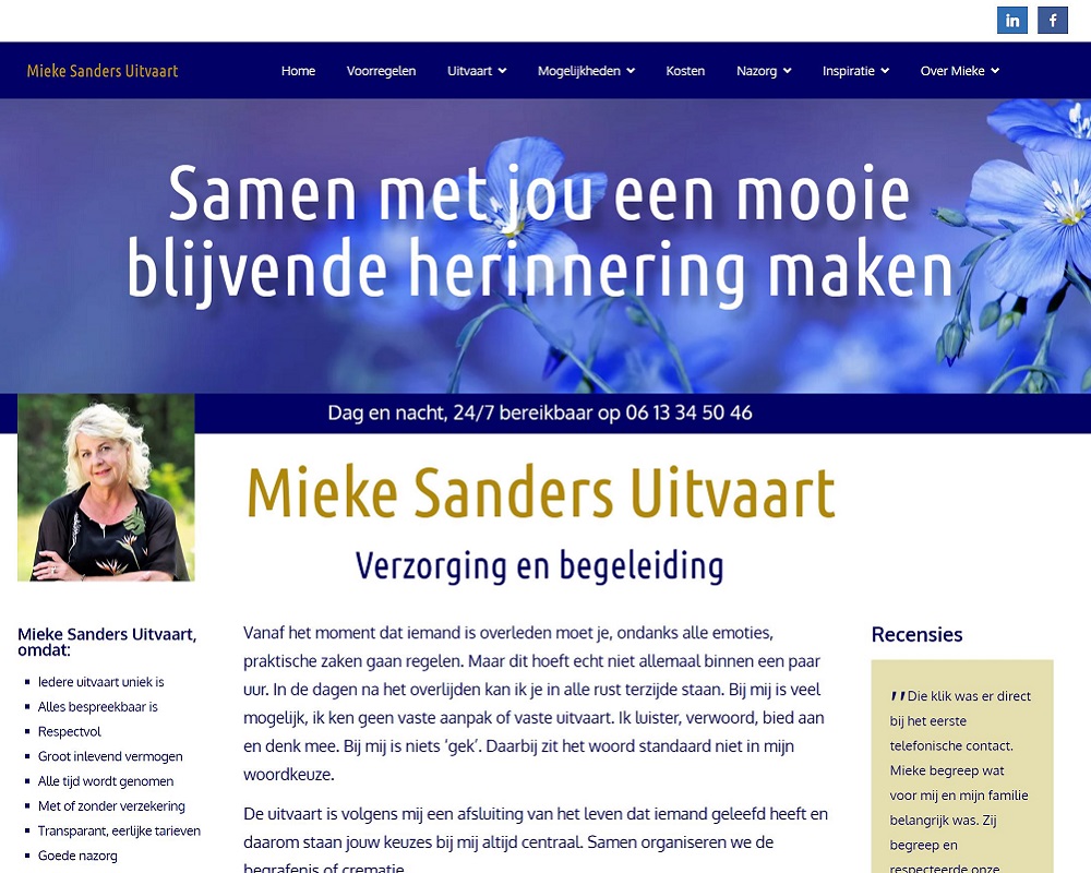 Mieke Sanders Uitvaart - CARIEN.EU